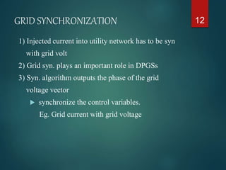 overview of grid structure and synchronization for distributed power generation systems | PPTX