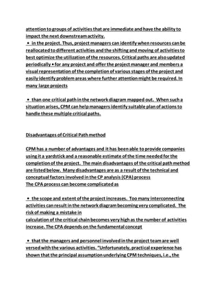 study on project analysis through critical path method | DOCX