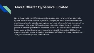 Bharat Dynamics Limited Share Price, Financials and Stock Analysis | PPTX