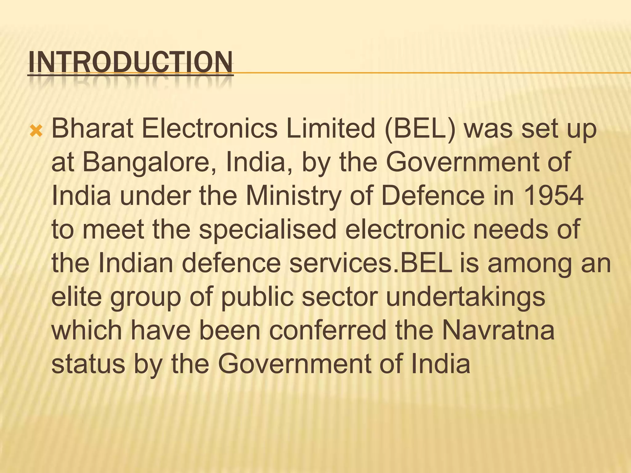 Bharat electronics ltd. | PPT