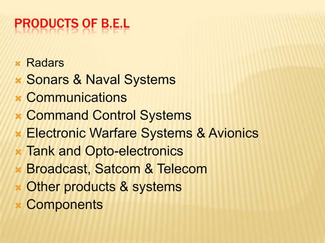 Bharat electronics ltd. | PPT