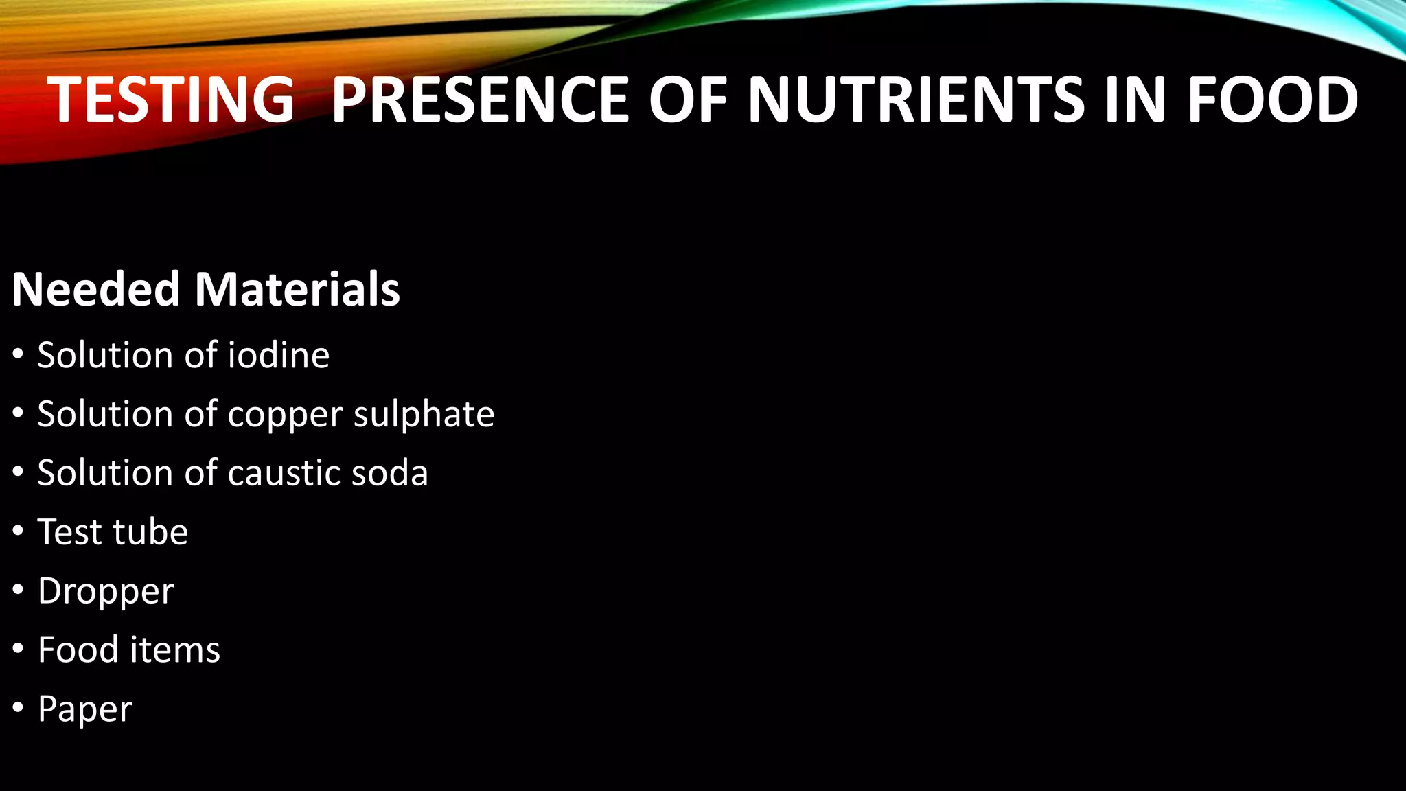 Components of food Class-6th Chapter 2 Science | PPTX