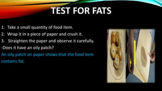 Components of food Class-6th Chapter 2 Science | PPTX