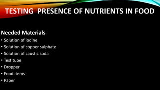 Components of food Class-6th Chapter 2 Science | PPTX