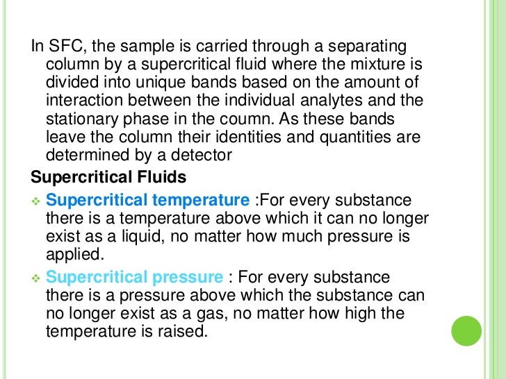 Supercritical Fluid Chromatography