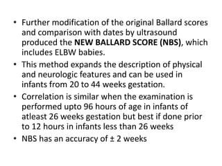 Assessment of Gestational age | PPTX