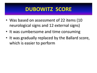 Assessment of Gestational age | PPT