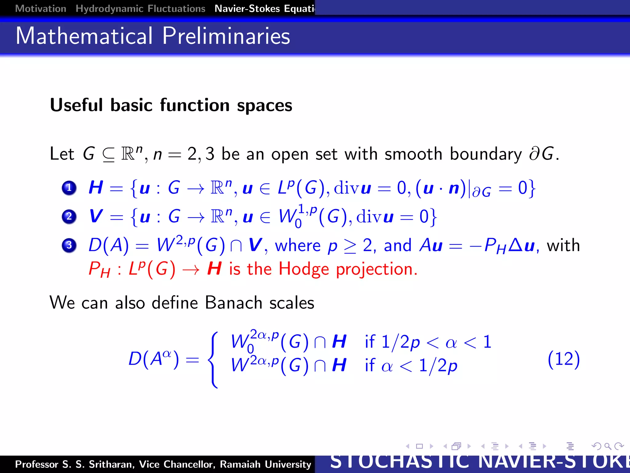 Stochastic Navier Stokes Equations Pdf