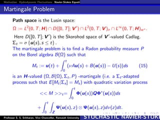 STOCHASTIC NAVIER STOKES EQUATIONS | PPT
