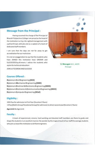 Bharath polytechnic college profile 1 | PDF