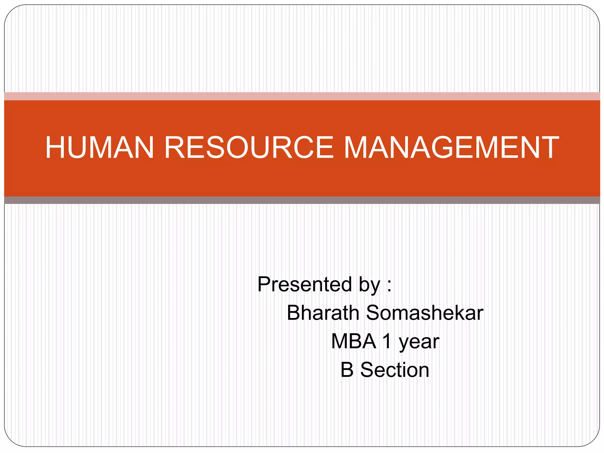 HRM : Evolution of HRM | PPTX