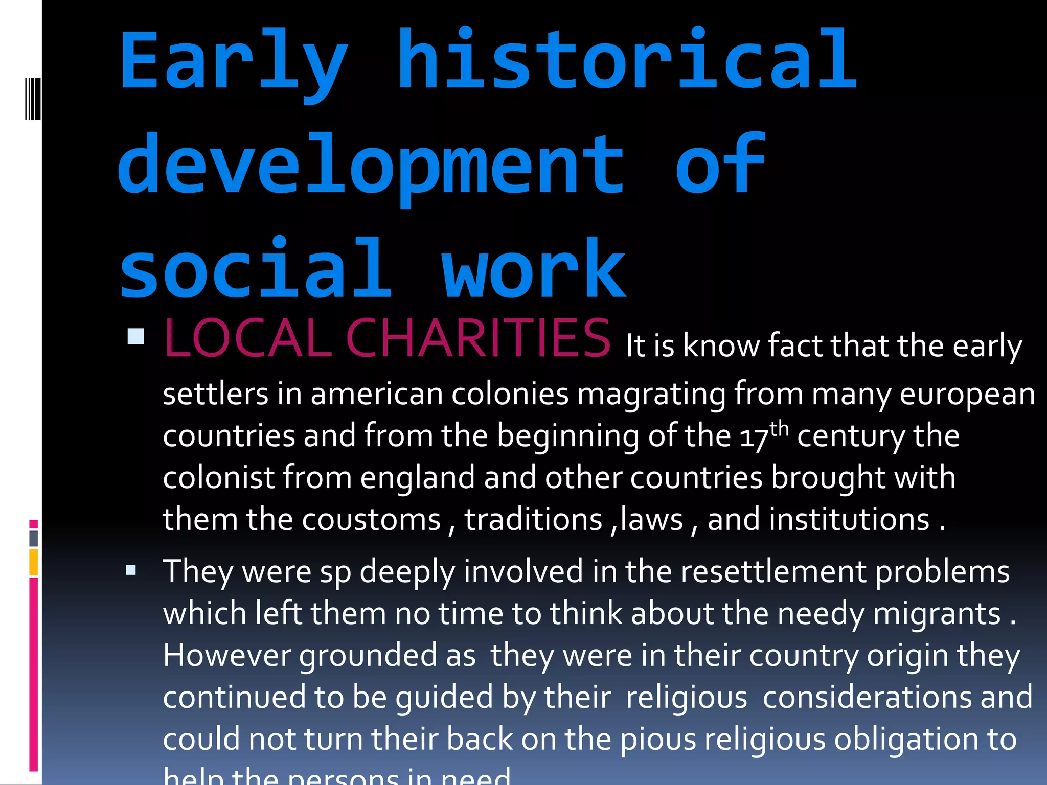 historical development of social work in USA | PPTX