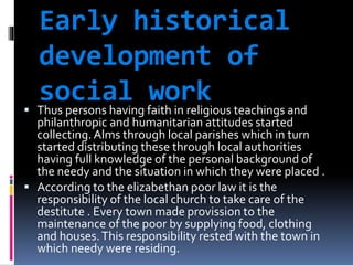 historical development of social work in USA | PPTX