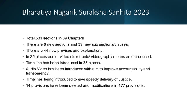 Bharatiya Nagarik Suraksha Sanhita power.pptx | Law