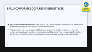 CSR by Bharat petroleum corporation limited | PPTX