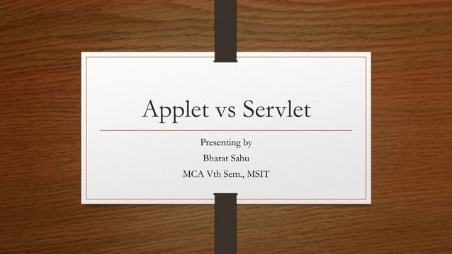 Applet Vs Servlet | PPT