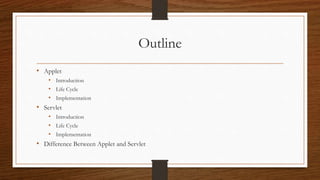 Applet Vs Servlet | PPSX