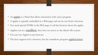 Applet Vs Servlet | PPSX