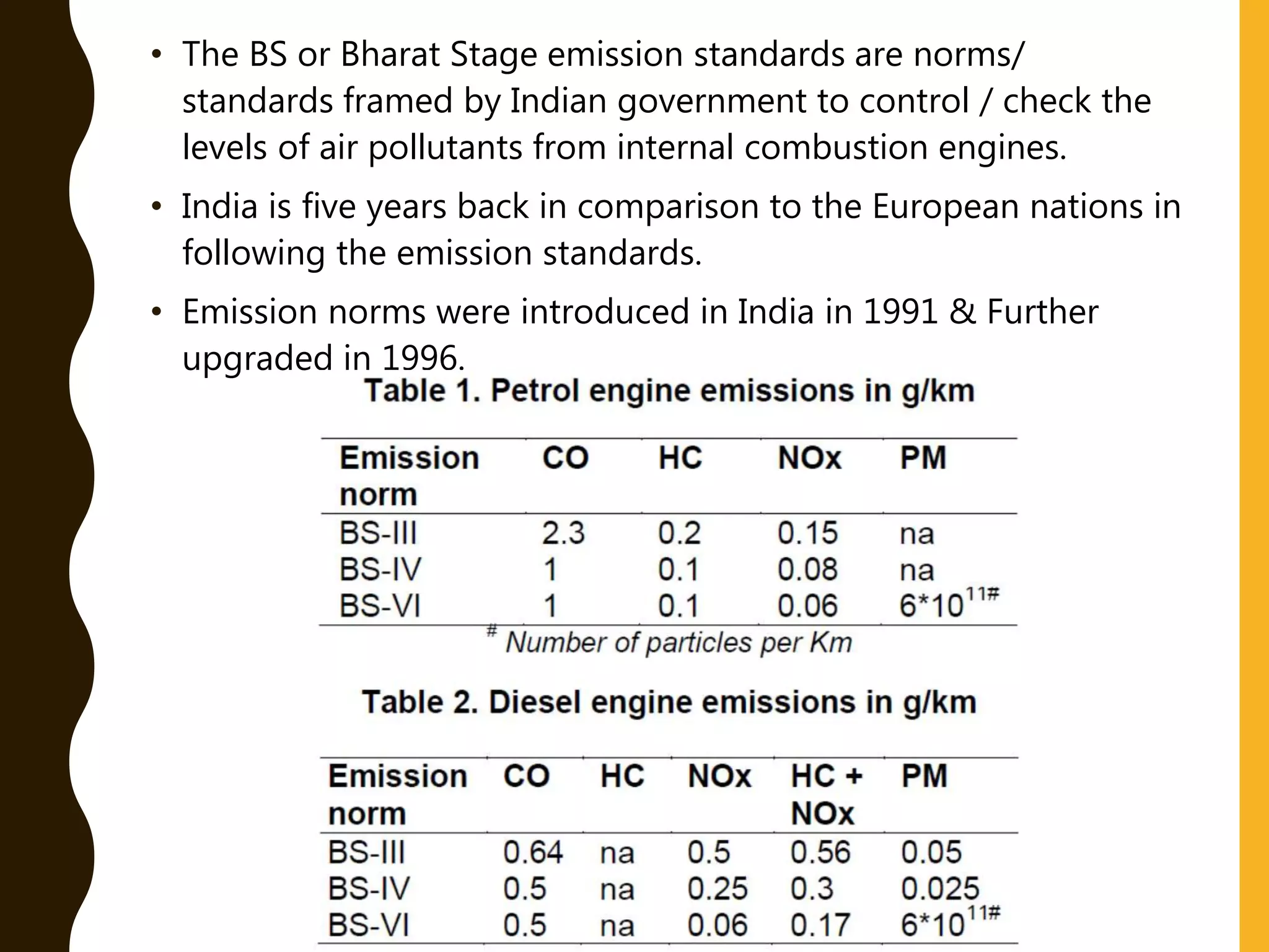 BHARAT STAGE - VI | PPTX