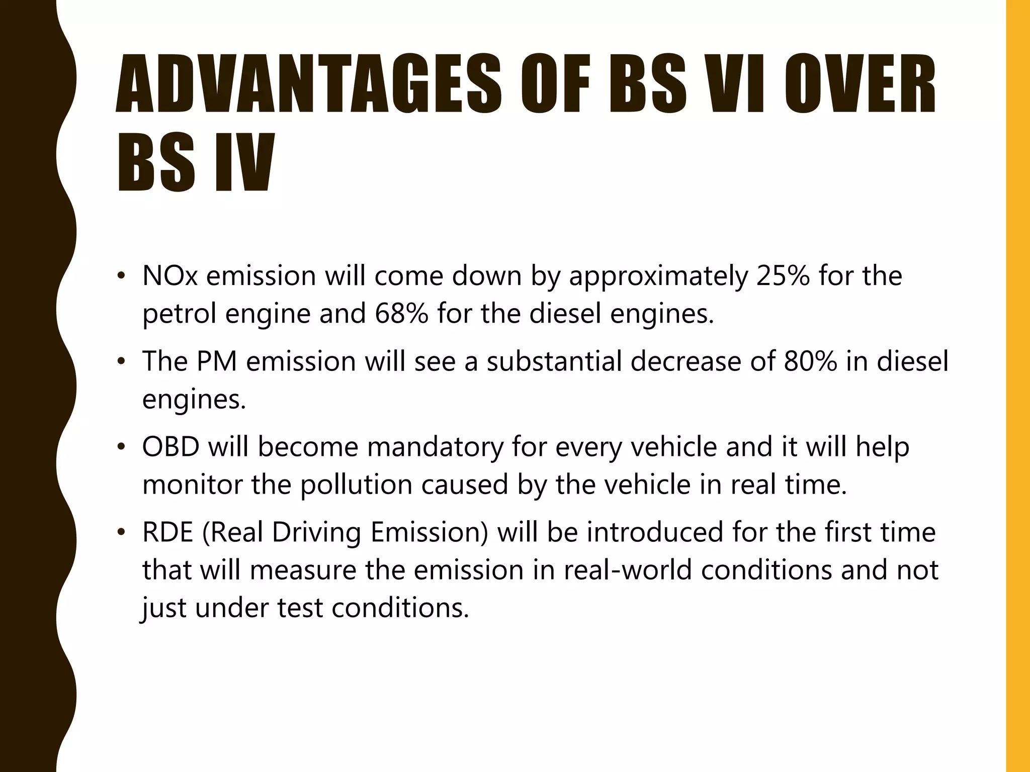 BHARAT STAGE - VI | PPTX
