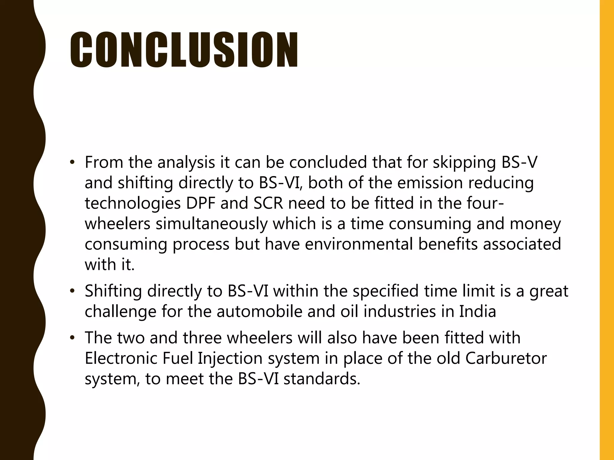 BHARAT STAGE - VI | PPTX