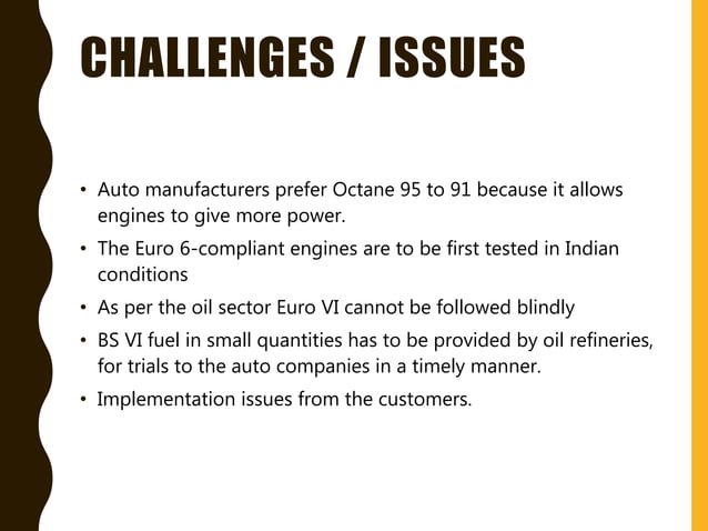 BHARAT STAGE - VI | PPTX