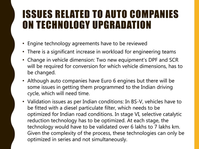 BHARAT STAGE - VI | PPTX