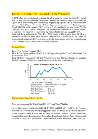 Bharat Stage Standards- History and Future | PDF