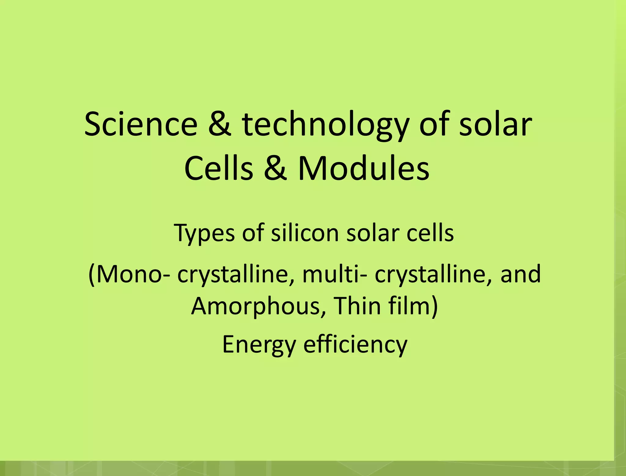 INDIAN SOLAR ENERGY [Bharat Surya Urja] | PPTX