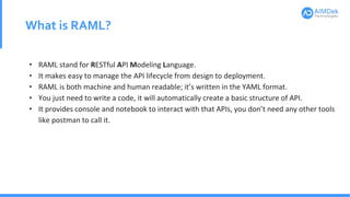 Design REST APIs using RAML | PPT