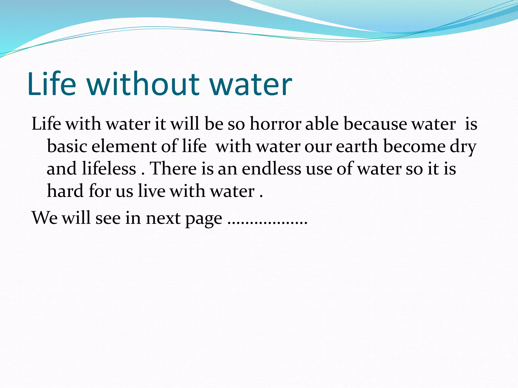 Life Without Water | PPTX