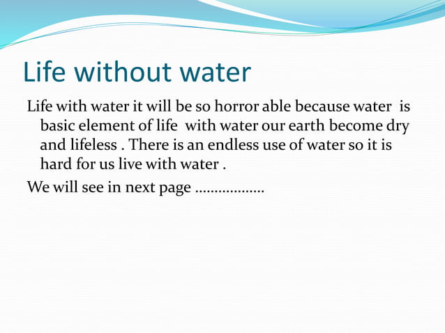 Life Without Water | PPTX | Environmental Services Industry | Industries