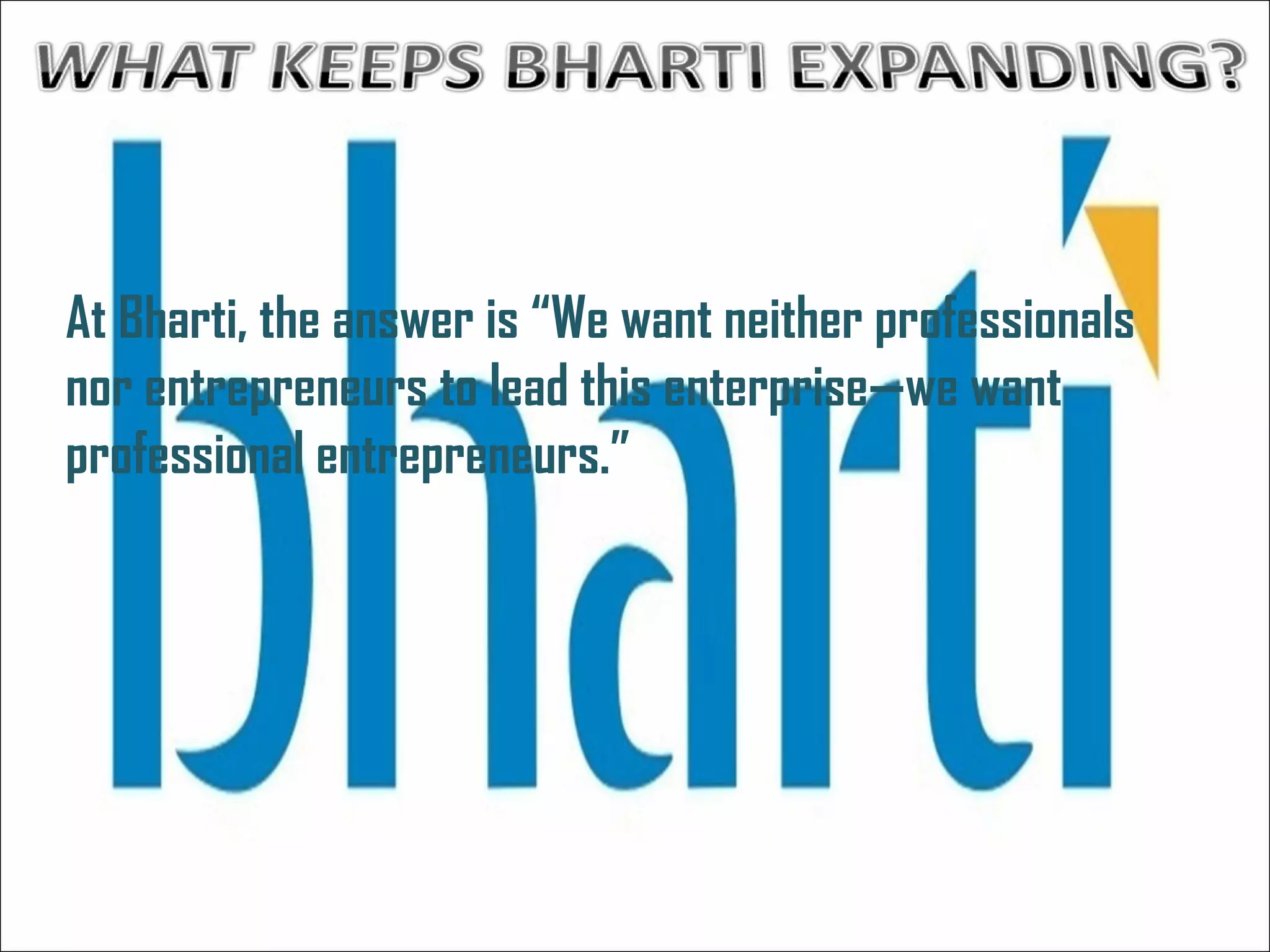 Bharti enterprise | PPS