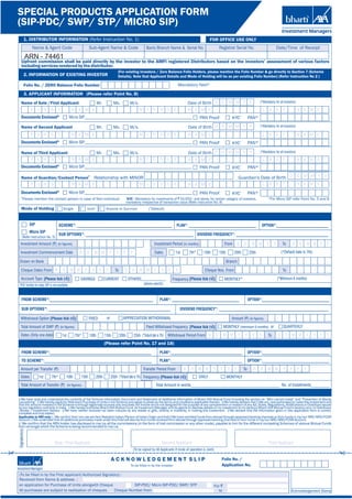 Bharti axa tax advantage fund application form | PDF