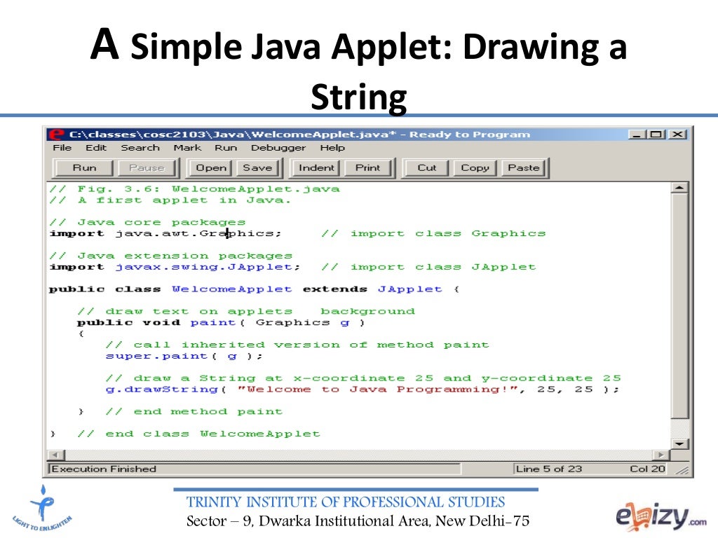 Java Programming- Introduction to Java Applet Programs