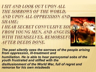 I Sit and Look out by Walt Whitman | PPTX