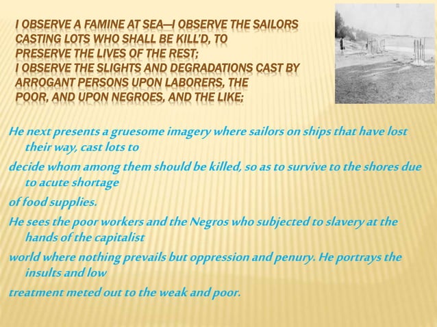 I Sit and Look out by Walt Whitman | PPTX