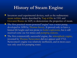 STEAM ENGINES Bharti rajput BSC I 2018 | PPT