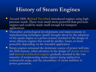 STEAM ENGINES Bharti rajput BSC I 2018 | PPT