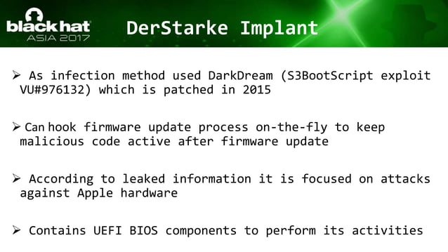 UEFI Firmware Rootkits: Myths and Reality | PPT