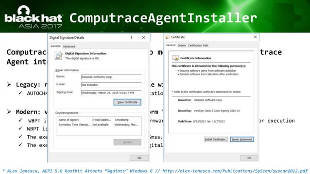 UEFI Firmware Rootkits: Myths and Reality | PPT