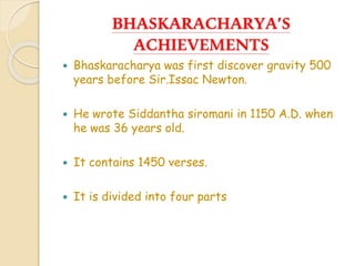 BHASKARACHARYA | PPTX