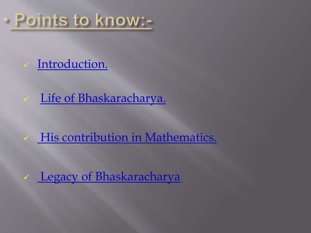 BHASKARACHARYA PPT, Presentation on Bhaskaracharya | PPTX