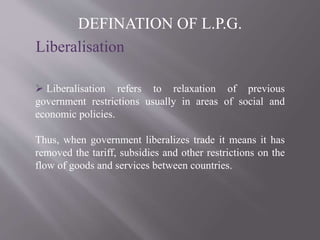 Liberalization | PPT