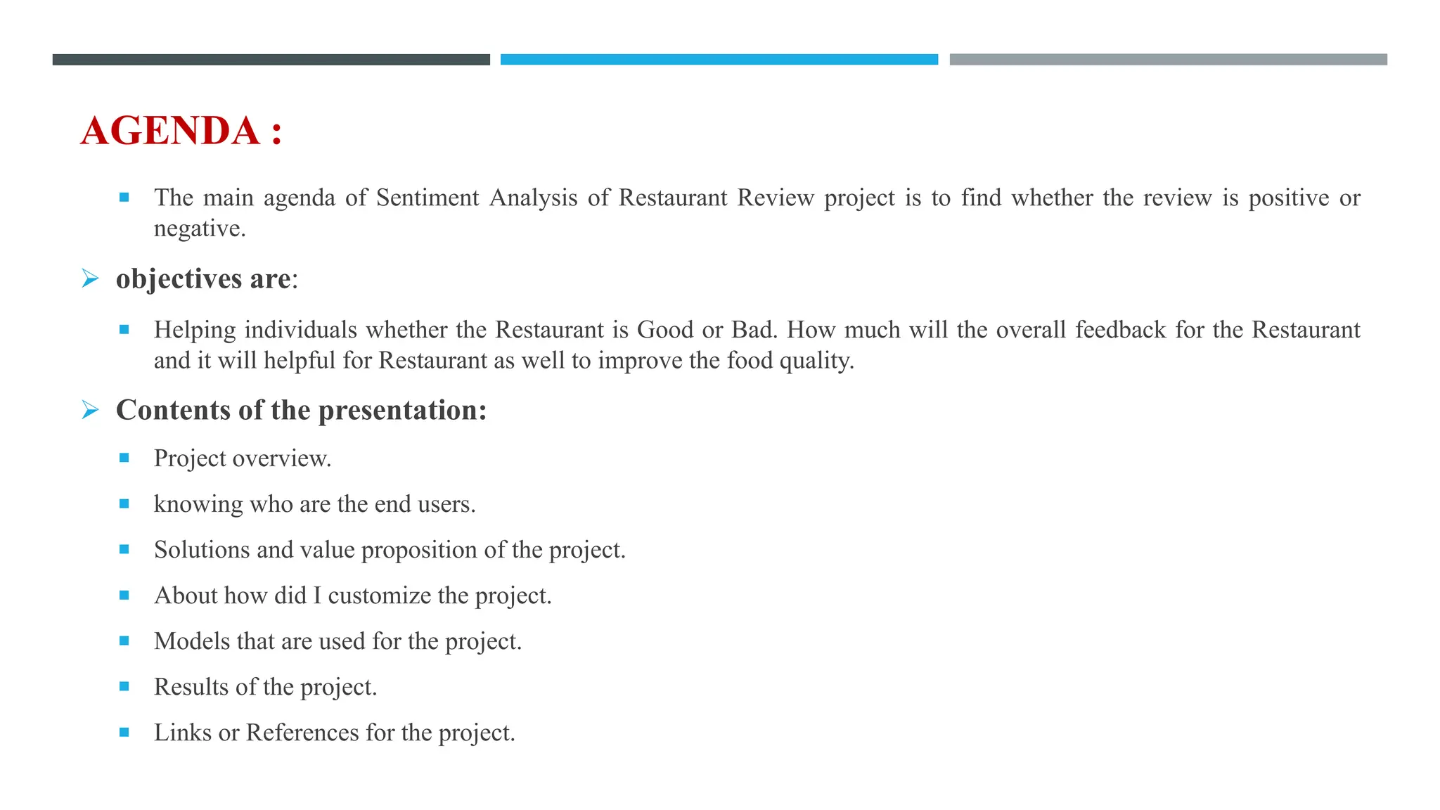 Sentiment analysis of Restaurant reviews ppt | PPTX