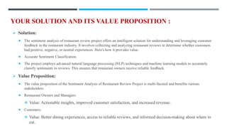 Sentiment analysis of Restaurant reviews ppt | PPTX