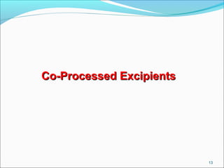 co-processed excipients ppt | PPT