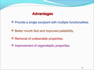 co-processed excipients ppt | PPT