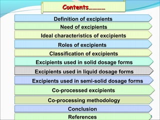co-processed excipients ppt | PPT
