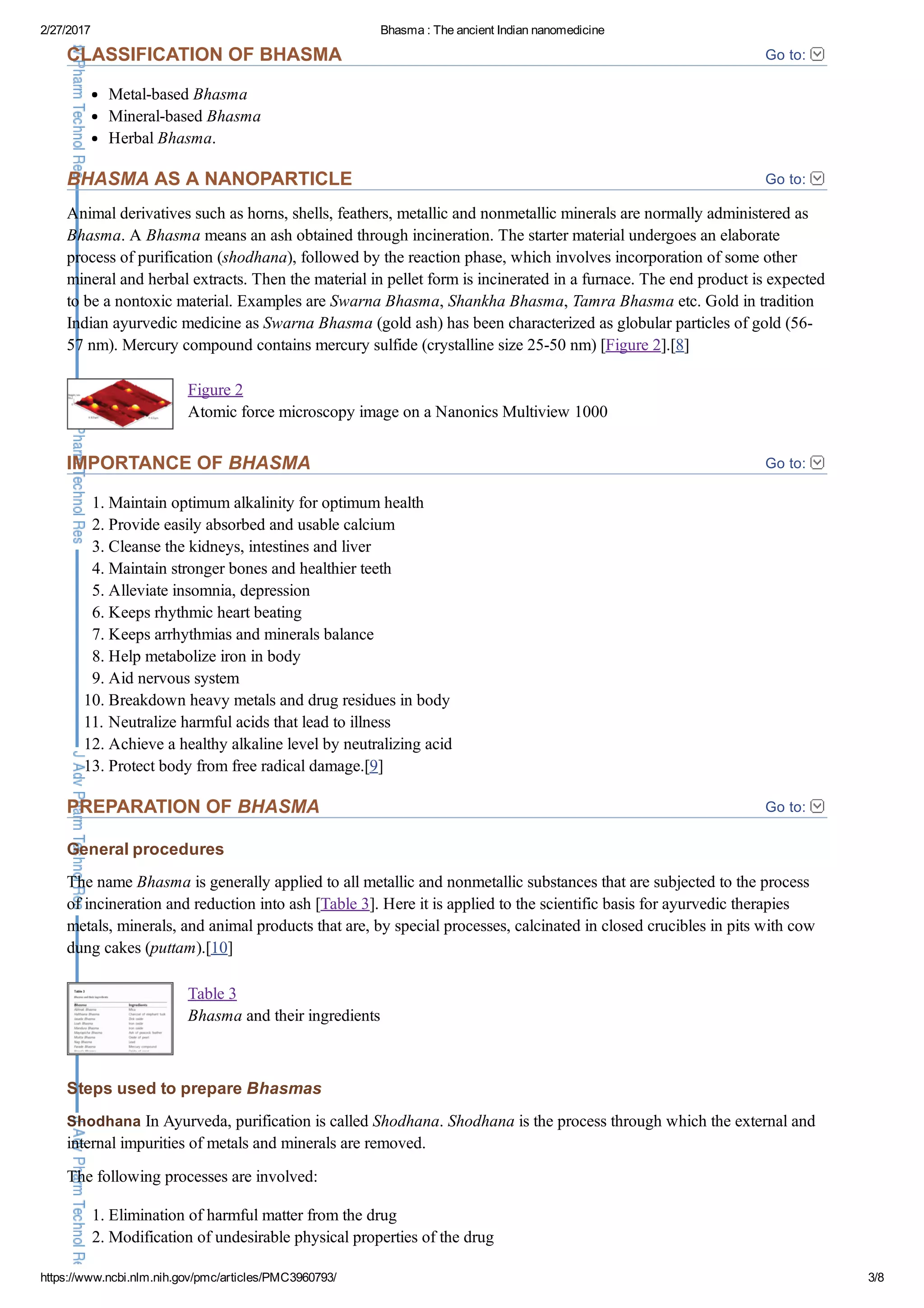 Bhasma - Nano Medicine (Ancient India - Ayurveda) | PDF